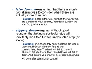 Chapter 5 fallacies | PPTX