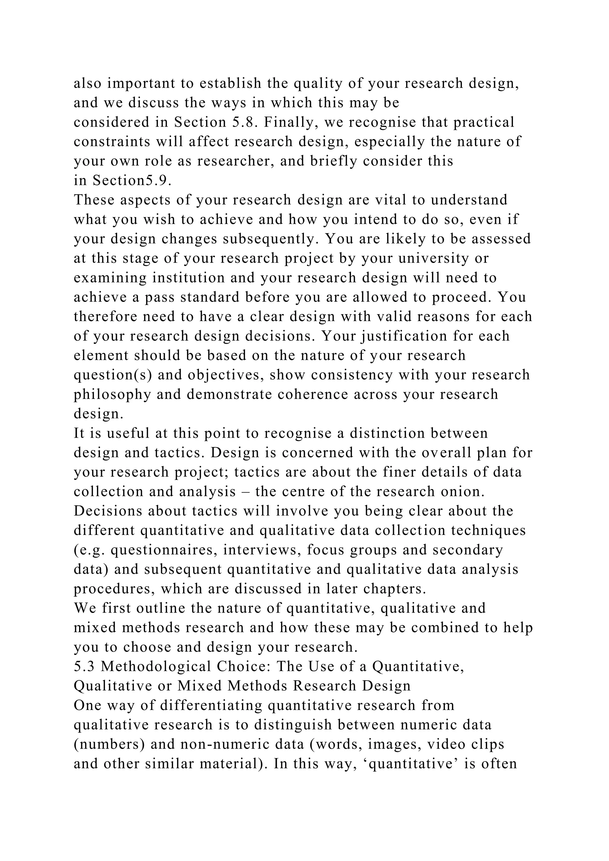 · Chapter 5, Formulating the Research Design”· Section 5.2, Ch.docx