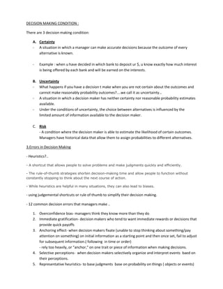 Chapter 5 foundations of decision making | PDF