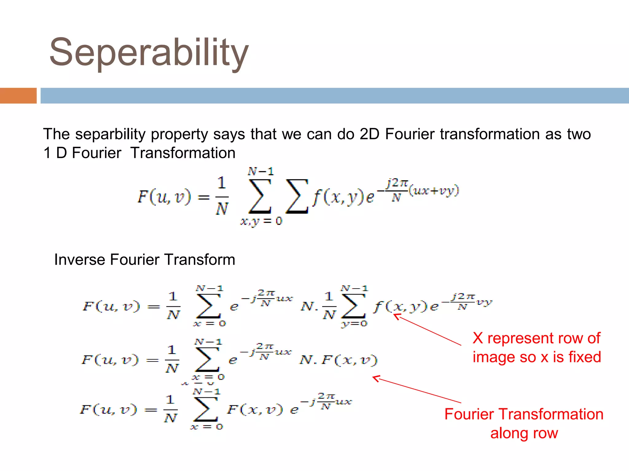 Chapter 5 Image Processing: Fourier Transformation | PPT
