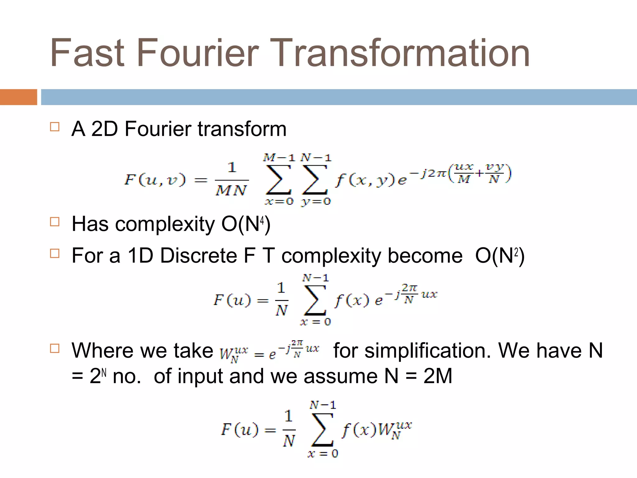 Chapter 5 Image Processing: Fourier Transformation | PPT