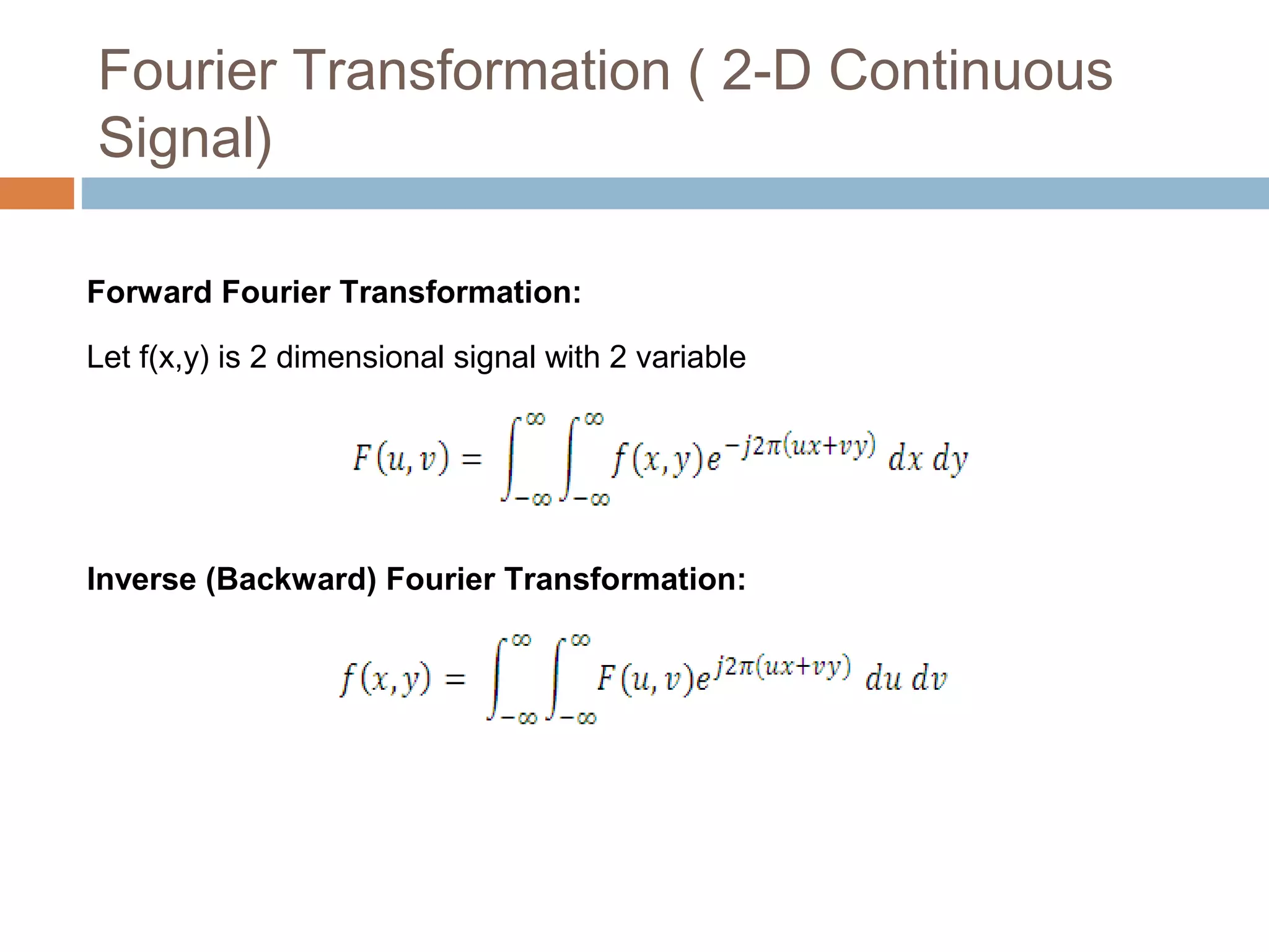 Chapter 5 Image Processing Fourier Transformation Ppt Technology And Computing