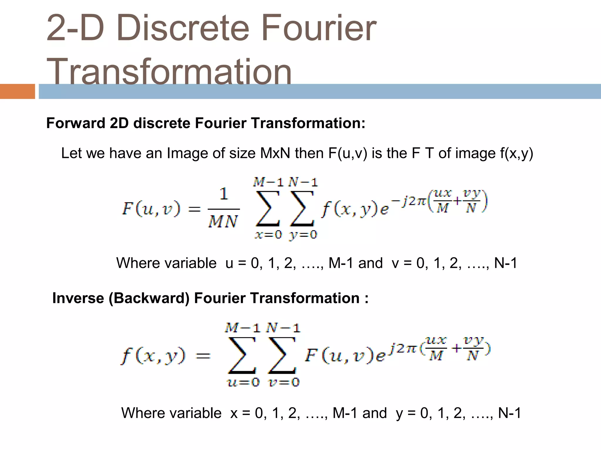 Chapter 5 Image Processing: Fourier Transformation | PPT