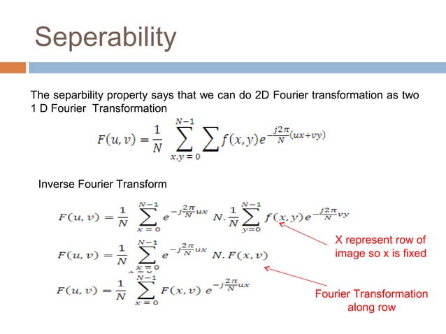 Chapter 5 Image Processing Fourier Transformation Ppt Technology And Computing