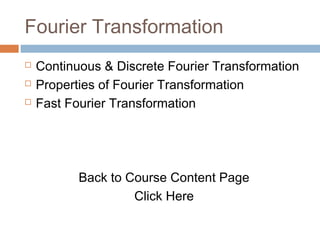 Chapter 5 Image Processing: Fourier Transformation | PPT