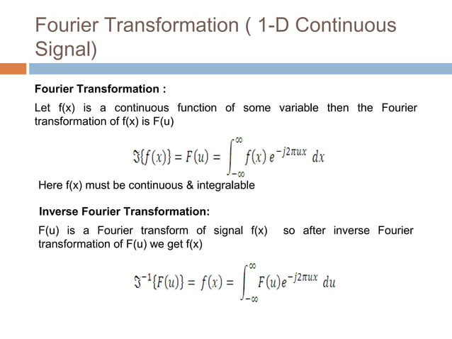 Chapter 5 Image Processing: Fourier Transformation | PPT | Technology & Computing