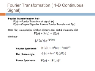 Chapter 5 Image Processing: Fourier Transformation | PPT