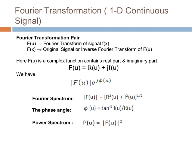 Chapter 5 Image Processing: Fourier Transformation | PPT | Technology & Computing