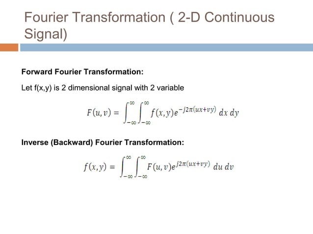 Chapter 5 Image Processing: Fourier Transformation | PPT | Technology & Computing