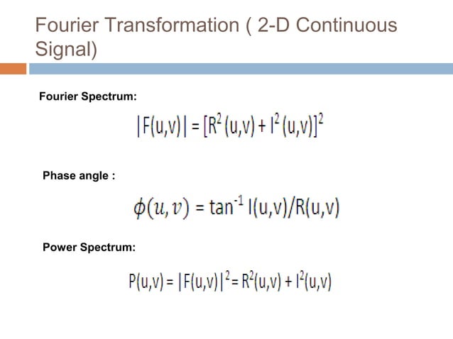 Chapter 5 Image Processing: Fourier Transformation | PPT | Technology & Computing