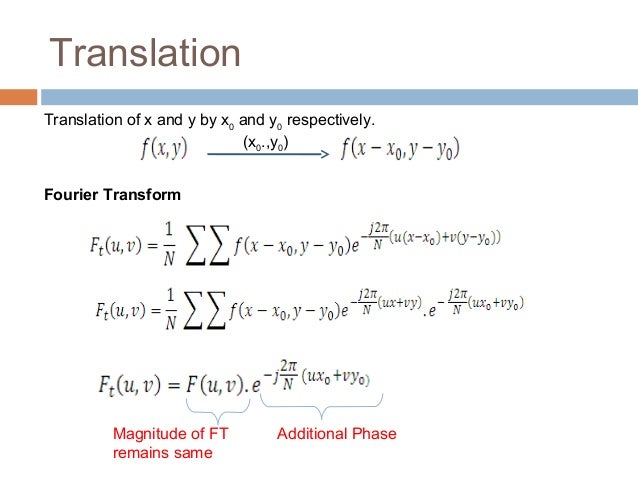 Chapter 5 Image Processing: Fourier Transformation