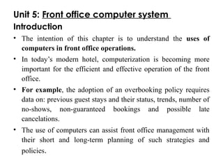 chapter 5 front office computer appliccx | PPT