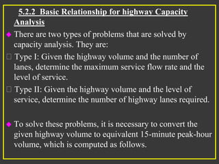 CHAPTER 5 Highway capacity and level of service.ppt
