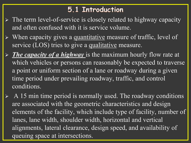 CHAPTER 5 Highway capacity and level of service.ppt