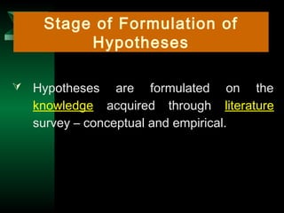 Chapter 5 (hypothesis formulation) | PPT