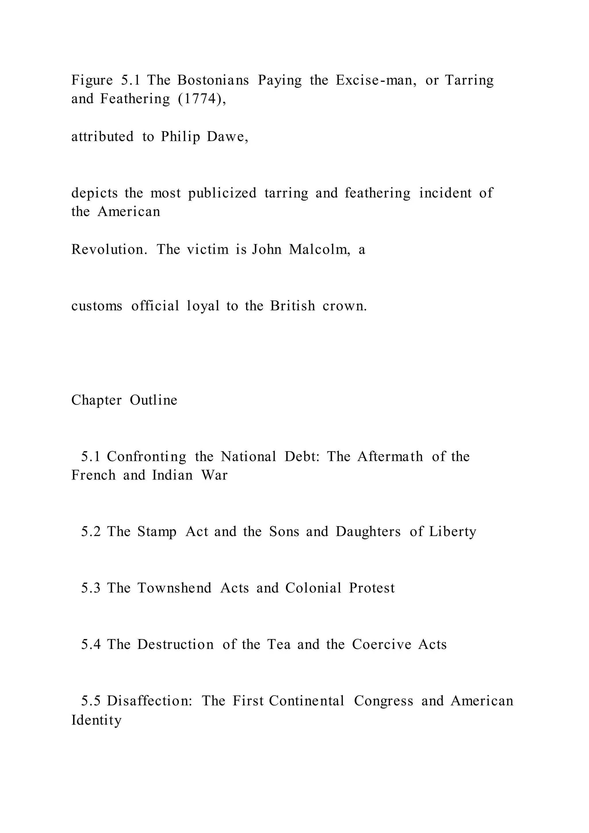 Chapter 5 Imperial Reforms and Colonial Protests, 1763-1774 | DOCX