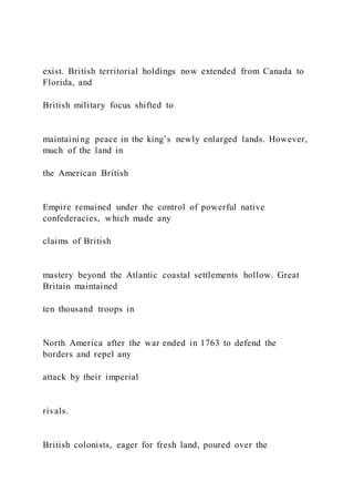 Chapter 5 Imperial Reforms and Colonial Protests, 1763-1774 | DOCX