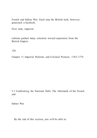 Chapter 5 Imperial Reforms and Colonial Protests, 1763-1774 | DOCX