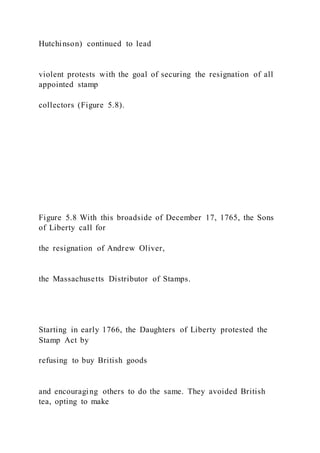 Chapter 5 Imperial Reforms and Colonial Protests, 1763-1774 | DOCX