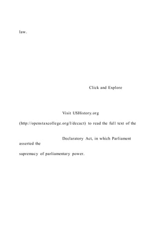 Chapter 5 Imperial Reforms and Colonial Protests, 1763-1774 | DOCX