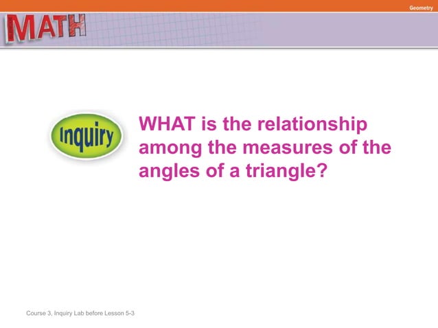 (8) Inquiry Lab - Triangles | PPT