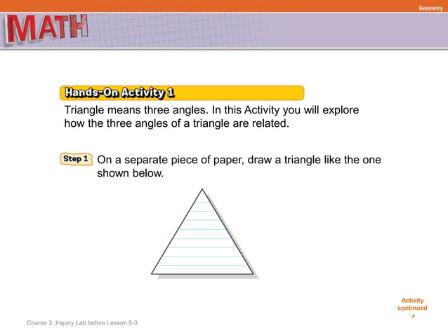 (8) Inquiry Lab - Triangles | PPT
