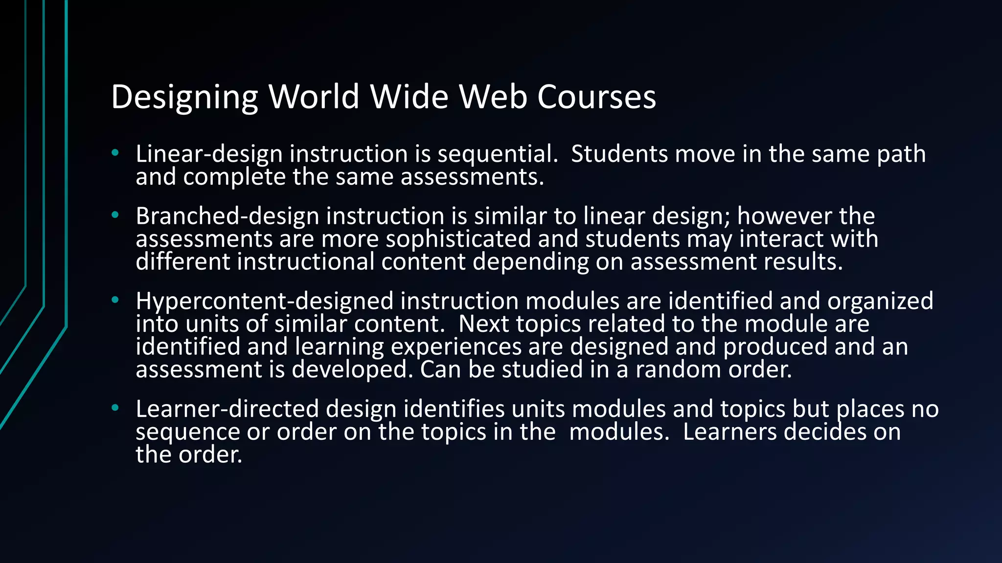 Chapter 5 instructional design for distance education | PPTX
