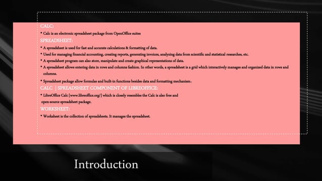 Std 10 Computer Chapter 5 Introduction to Calc | PPTX