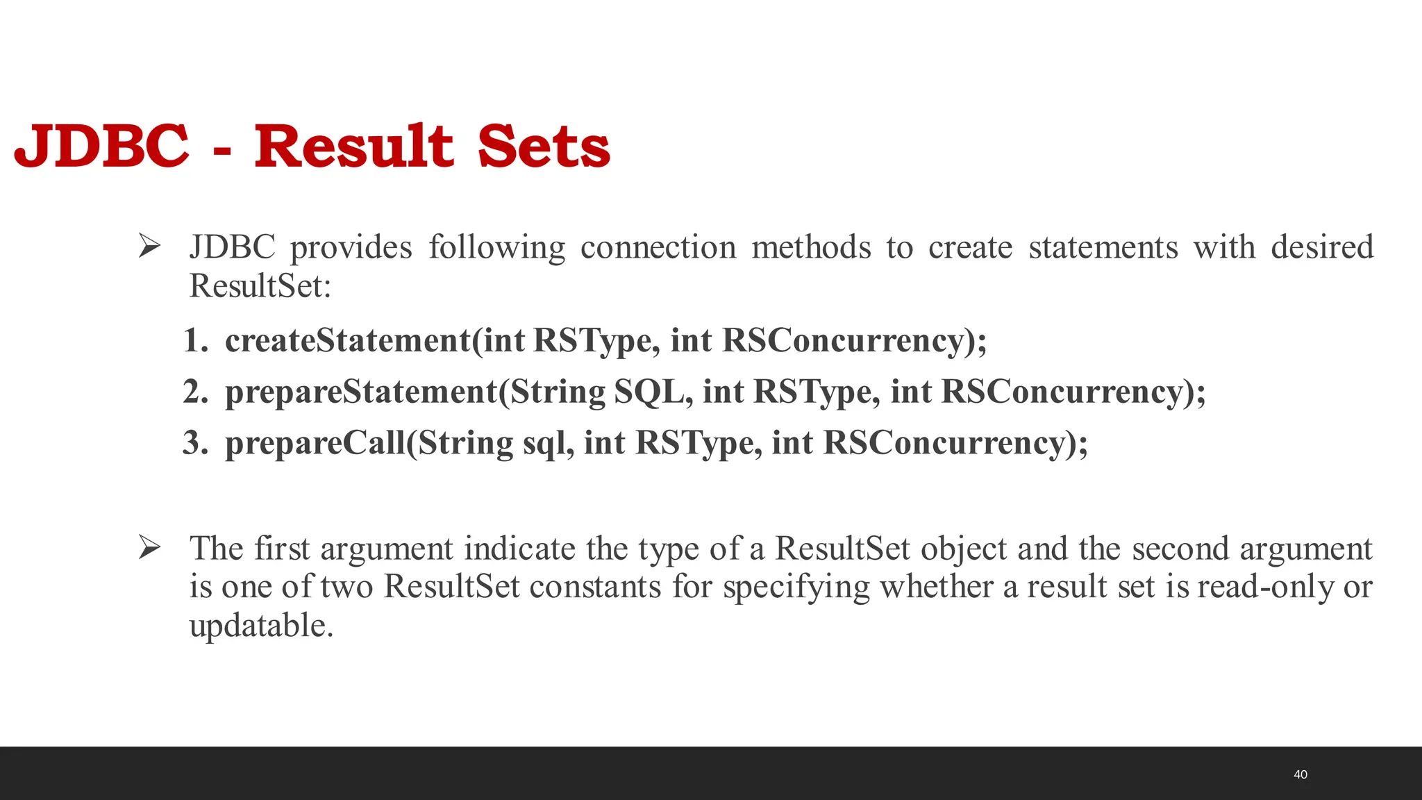 Chapter 5 JDBC.pdf for stufent of computer andtudent It s | PPT