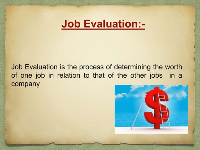 Chapter 5 job evaluation 2 | PPT