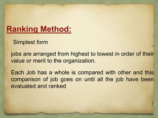Chapter 5 job evaluation 2 | PPT