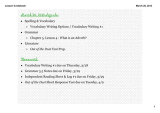 Chapter 5, Lesson 4 | PDF | Homework and Study | Education