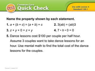 (7) Lesson 5.4 - The Distributive Property | PPTX