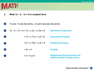 (7) Lesson 5.5 - Simplify Algebraic Expressions | PPTX