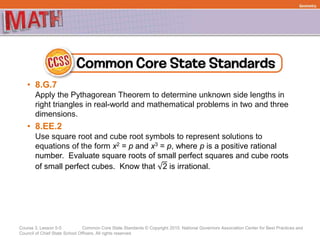 (8) Lesson 5.5 - The Pythagorean Theorem | PPTX