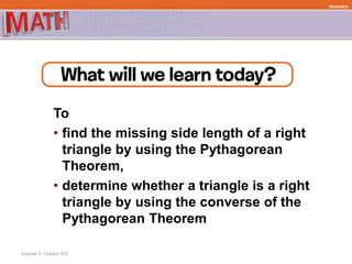 (8) Lesson 5.5 - The Pythagorean Theorem | PPTX