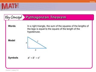(8) Lesson 5.5 - The Pythagorean Theorem | PPTX