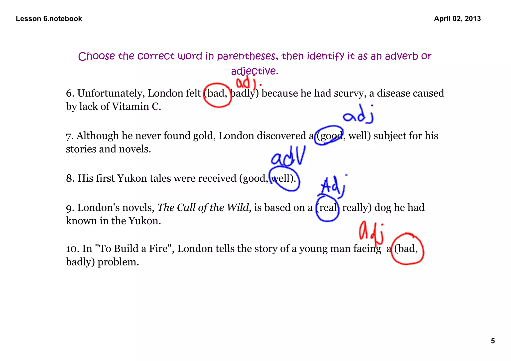 Chapter 5, lesson 6 | PPT