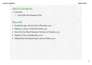 Chapter 5, lesson 6 | PDF