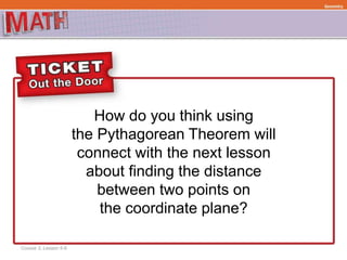 (8) Lesson 5.6 - Use the Pythagorean Theorem | PPTX
