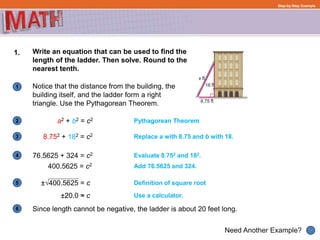 (8) Lesson 5.6 - Use the Pythagorean Theorem | PPTX
