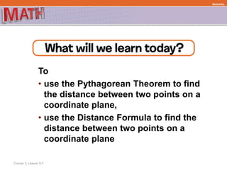 (8) Lesson 5.7 - Distance on the Coordinate Plane | PPTX