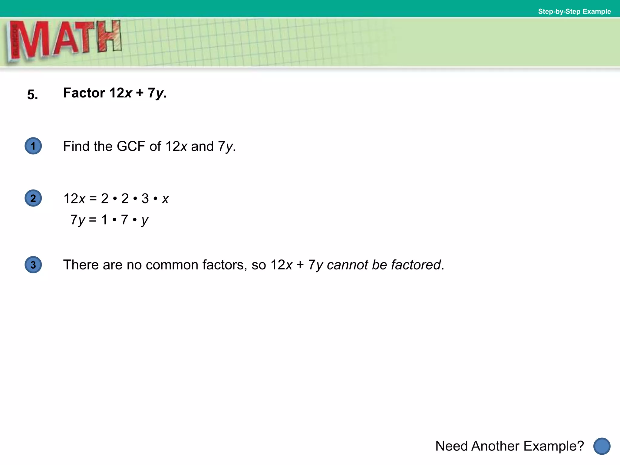 (7) Lesson 5.8 - Factor Linear Expressions | PPTX | 3-D Graphics ...
