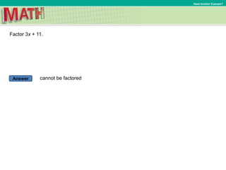 (7) Lesson 5.8 - Factor Linear Expressions | PPTX