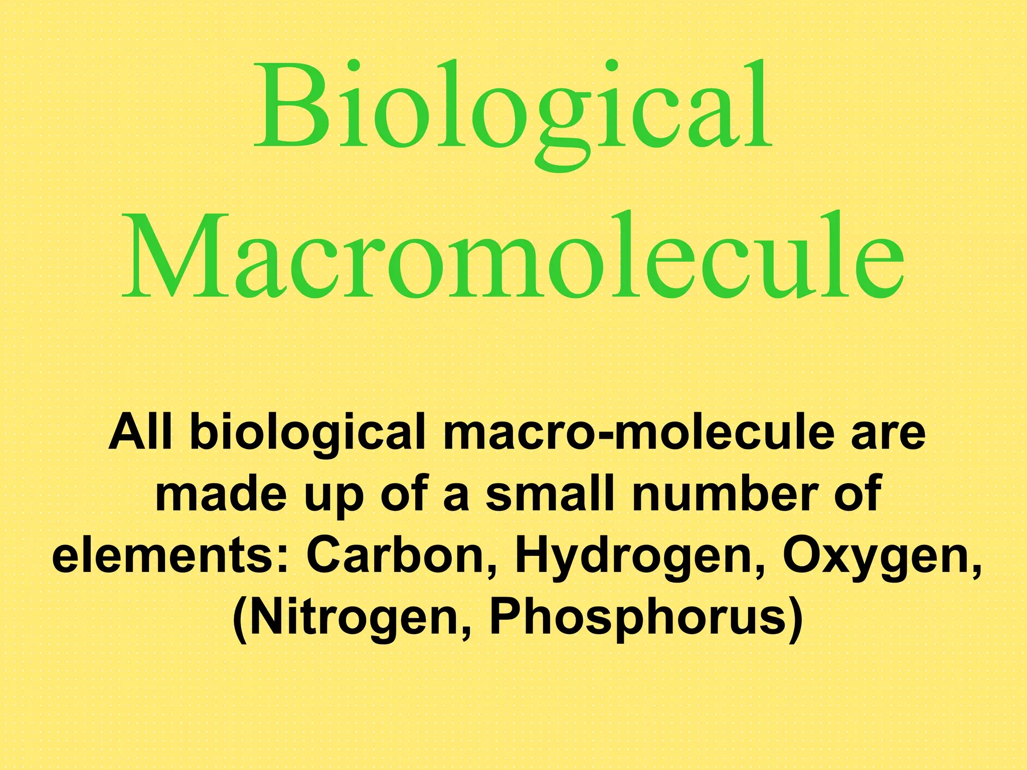 Macromolecules Extension | PPT
