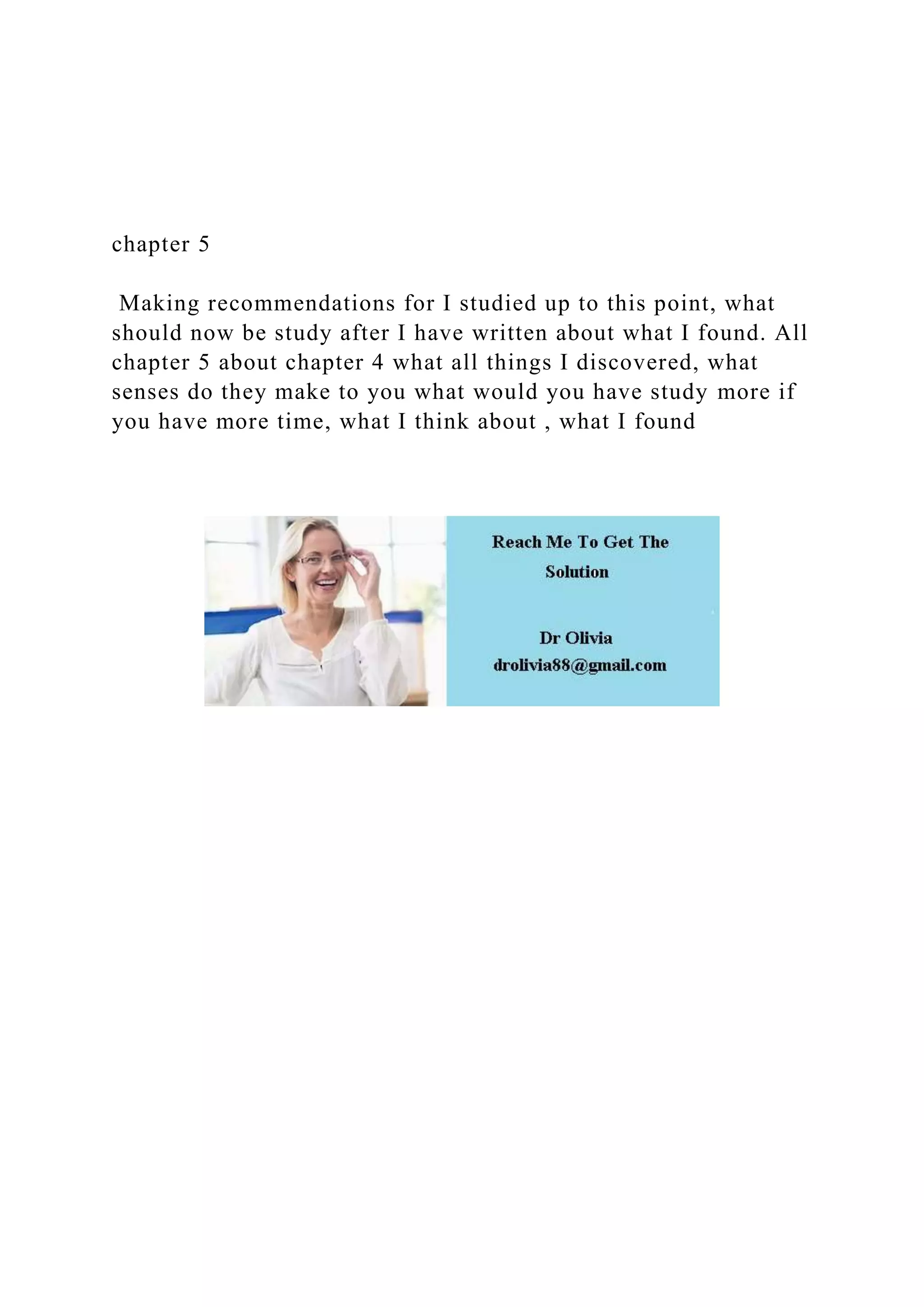 chapter 5 Making recommendations for I studied up to this .docx