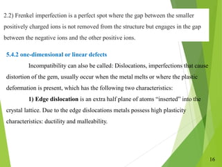 Chapter 5 Metal and Imperfections in Solid | PDF