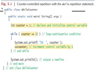 Control Statements counter controls and sentinel control loop | PPT