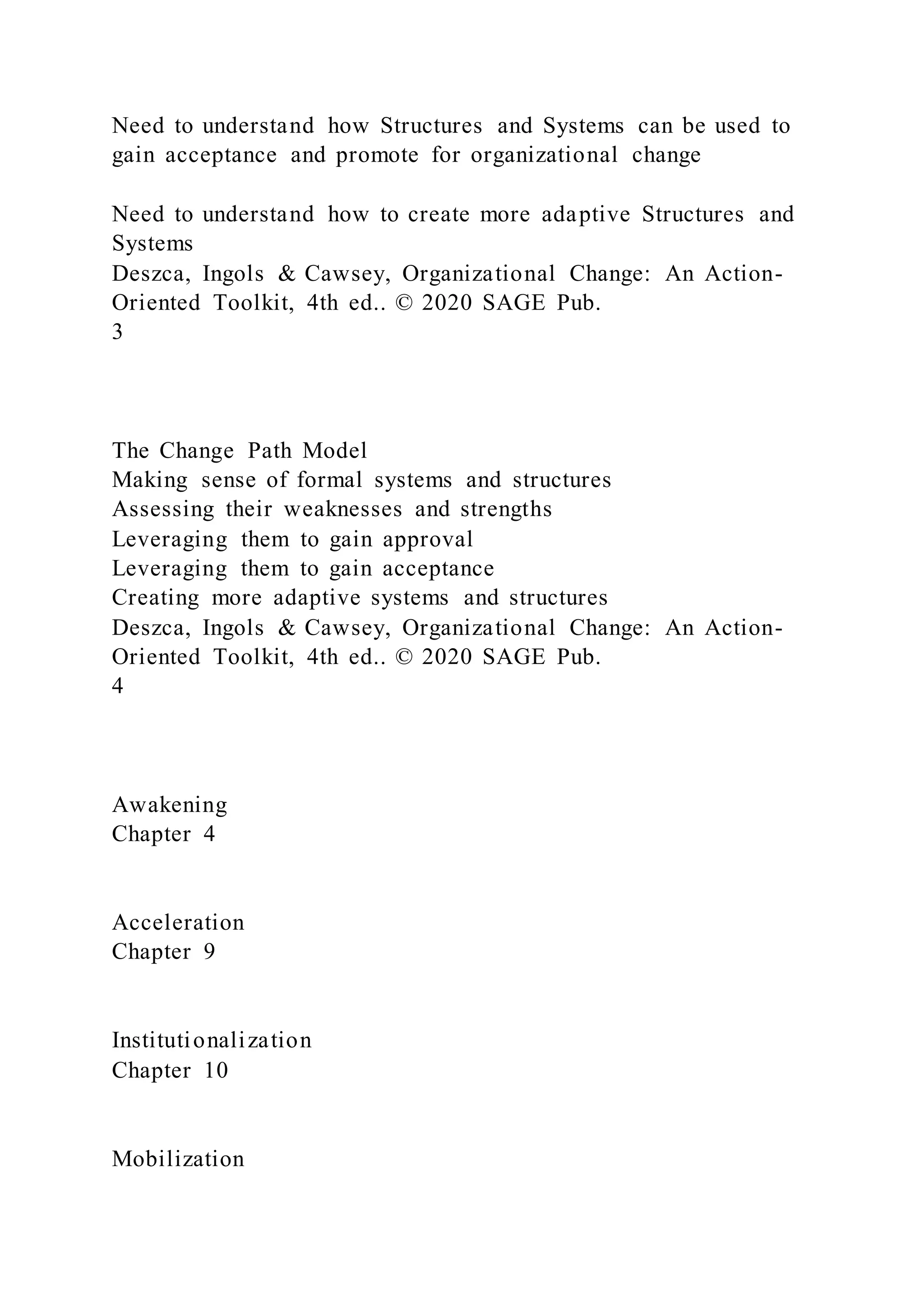 Chapter 5 Navigating Change Through Formal Structures and Syste | DOCX