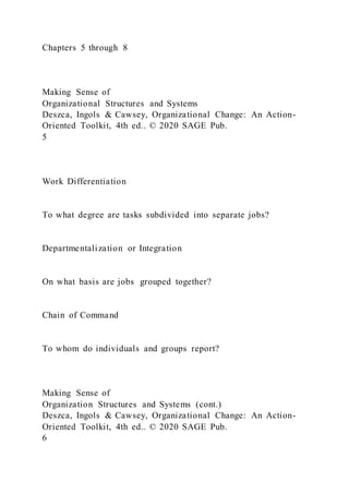 Chapter 5 Navigating Change Through Formal Structures and Syste | DOCX